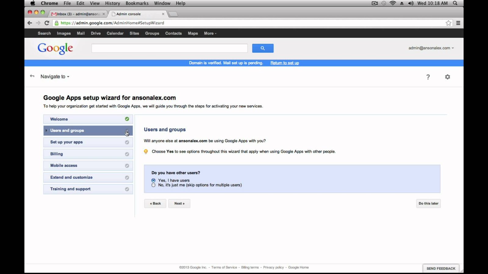 Google Apps Admin Console Tutorial 2013 Video Ansonalex